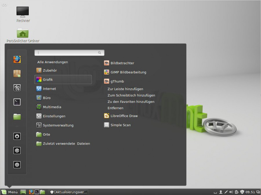 Linux Mint 17 Cinnamon auf zwei Notebooks, Samsung und Asus, installiert