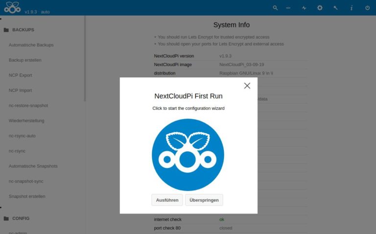 NextCloudPi: Die Nextcloud auf einem Raspberry Pi installieren