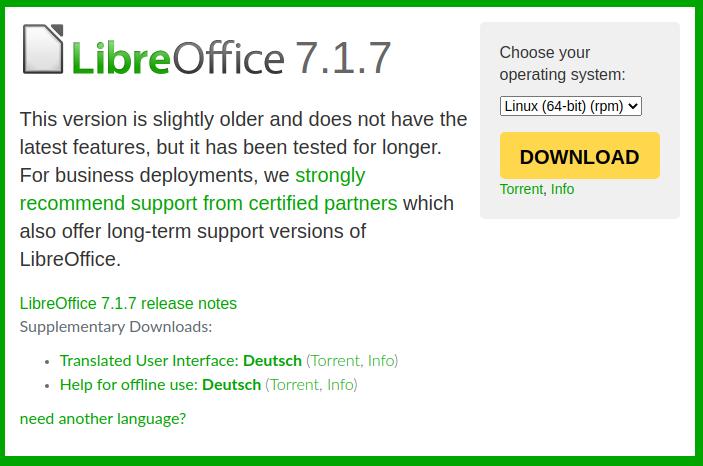 LibreOffice 7.1.7 Community ist zum Download bereit