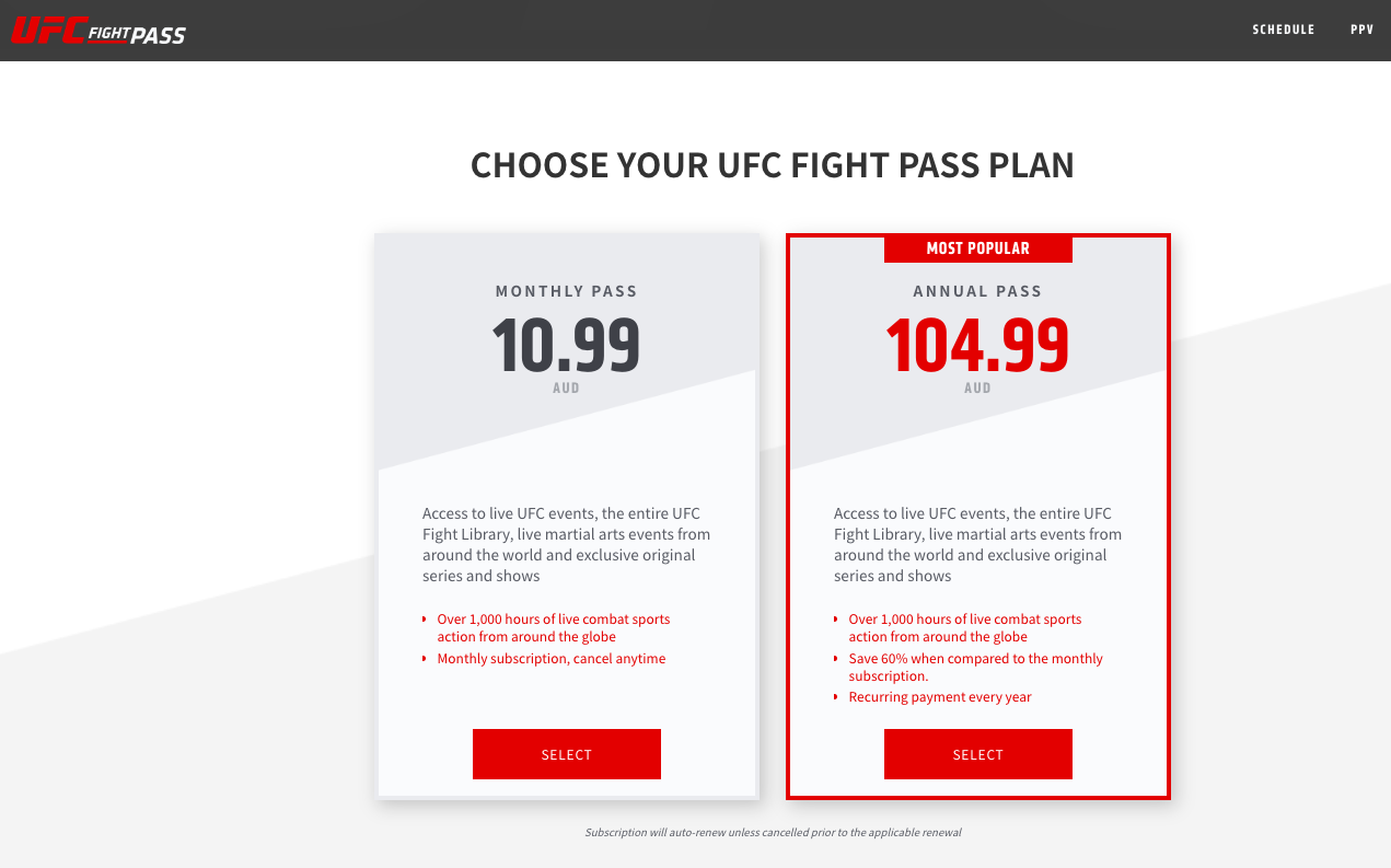 UFC Fight Pass günstiger und mit großem Rabatt abschließen