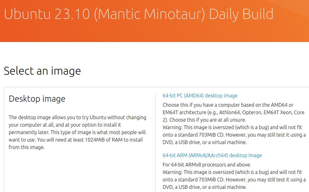 Ubuntu 23.10 Mantic Minotaur Daily Builds sind verfügbar